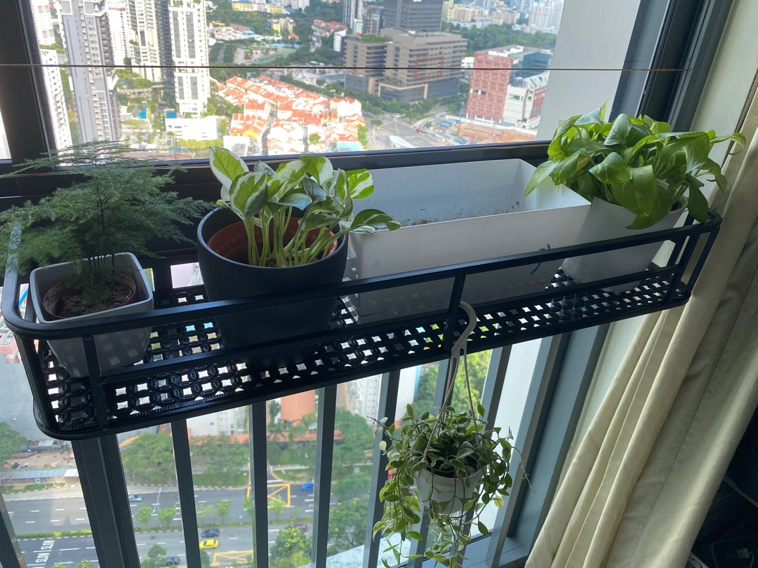 Railing/Window Sill Plant Rack, Furniture & Home Living, Gardening ...
