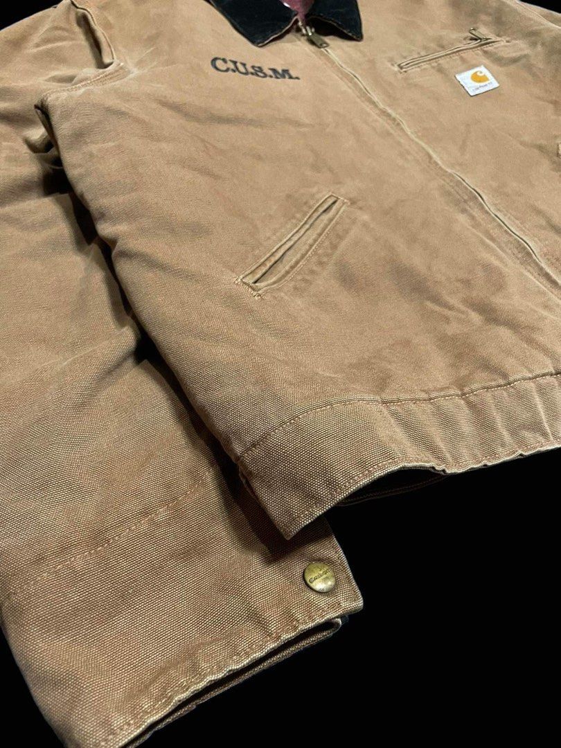 Rare CARHARTT Relaxed Fit Duck Blanket Lined Detroit Jacket, Men's Fashion, Coats, Jackets and ...