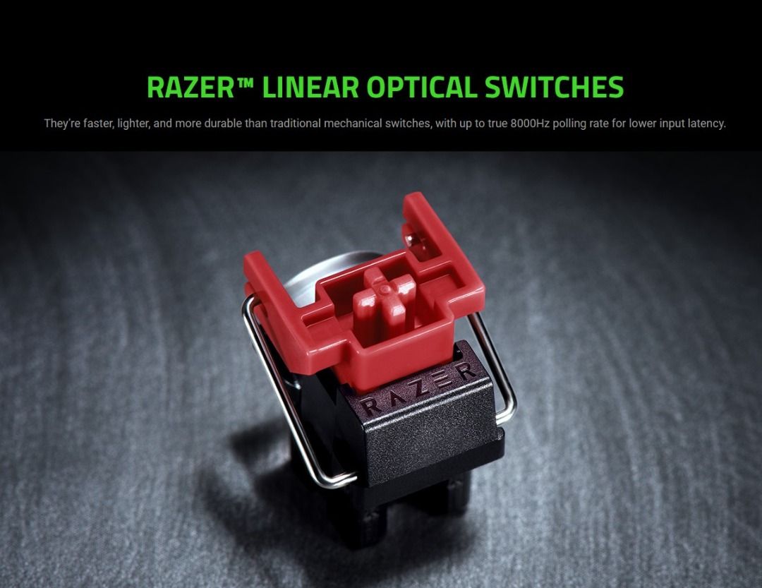 RAZER Huntsman V2 Tenkeyless TKL Gaming Keyboard - PINK QUARTZ - Linear ...