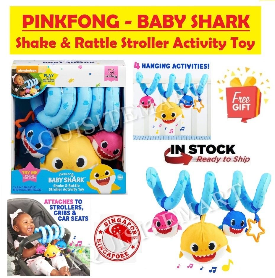 (READY STOCK) Pinkfong Baby Shark - Shake & Rattle Stroller Activity ...