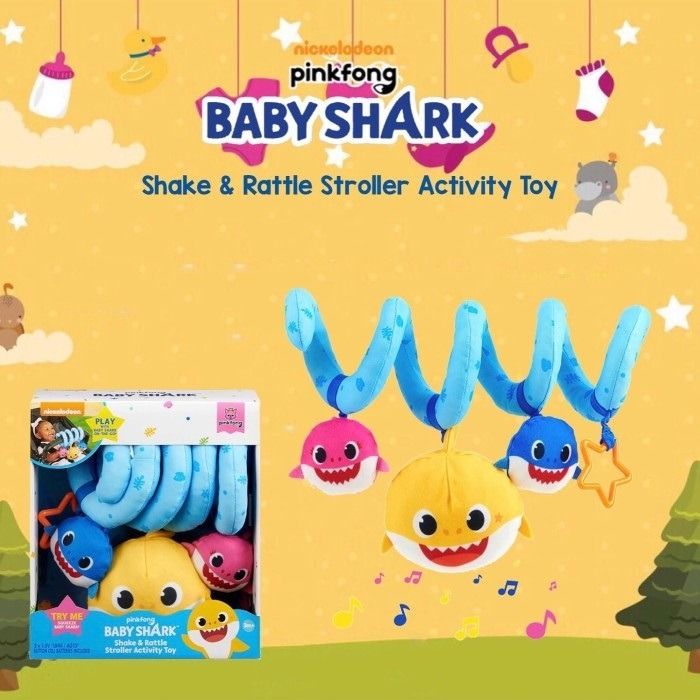(READY STOCK) Pinkfong Baby Shark - Shake & Rattle Stroller Activity ...