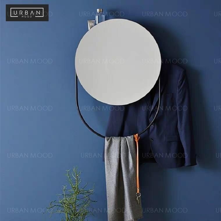 REIKO Round Wall Mirror Rack, Furniture & Home Living, Home Decor ...