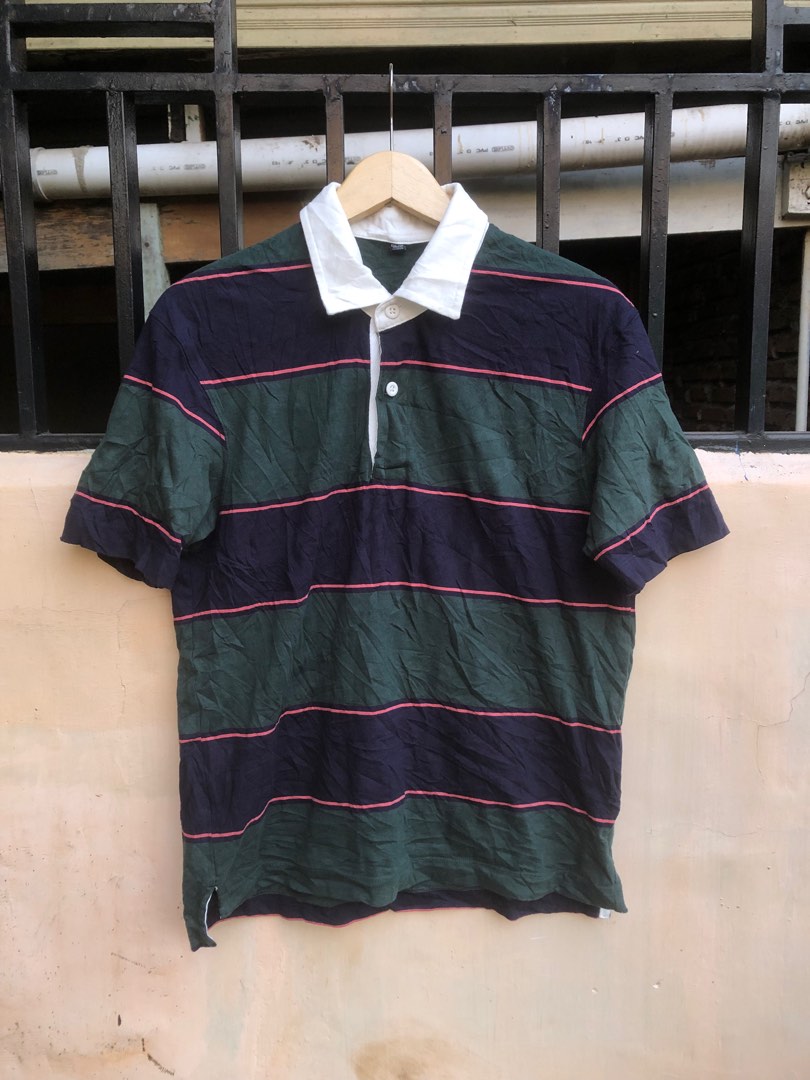 Rugby Uniqlo Iqbal, Fesyen Pria, Pakaian , Atasan di Carousell