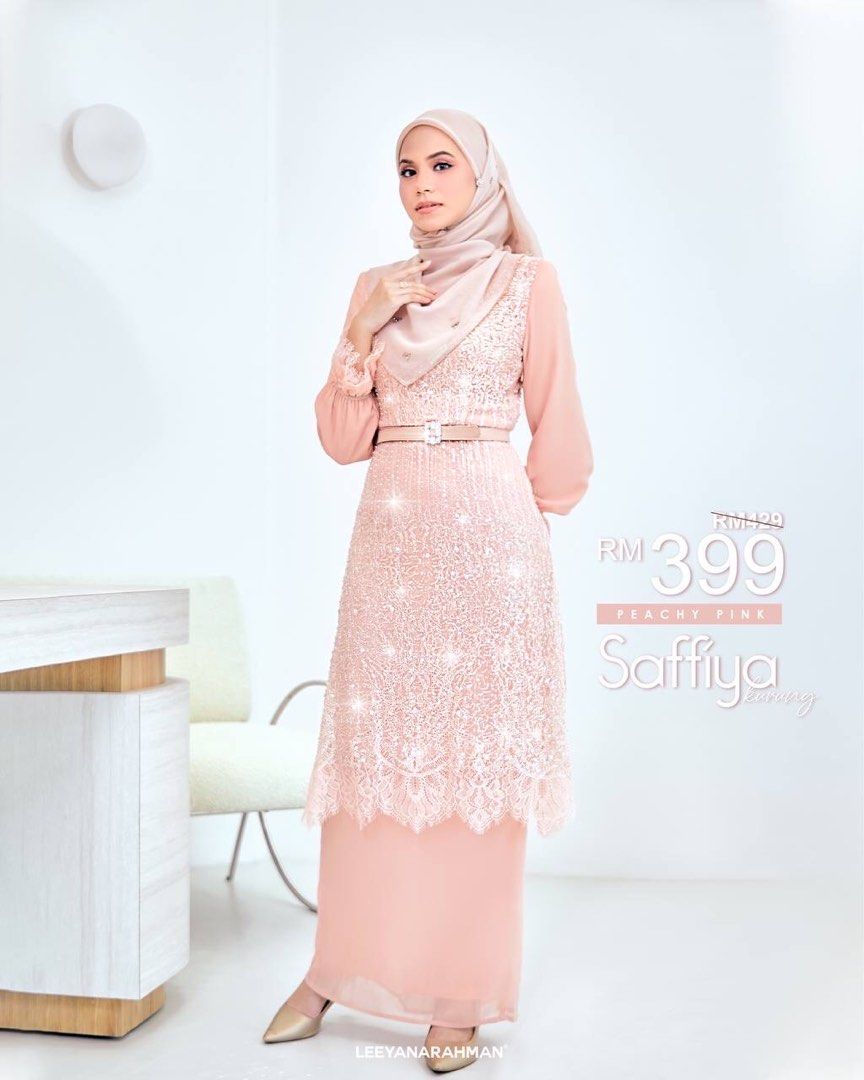 Saffiya Kurung Leeyanarahman, Women's Fashion, Muslimah Fashion, Baju ...