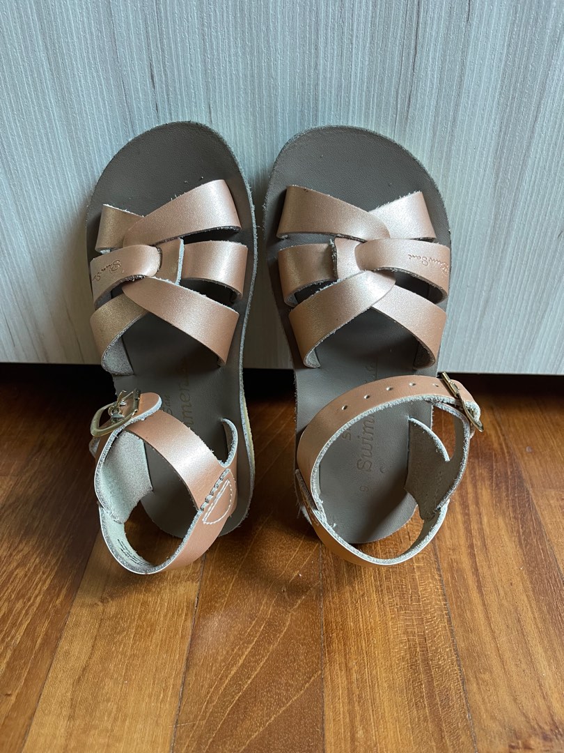 Salt Water Swimmer Sandals Rose Gold, Babies & Kids, Babies & Kids ...