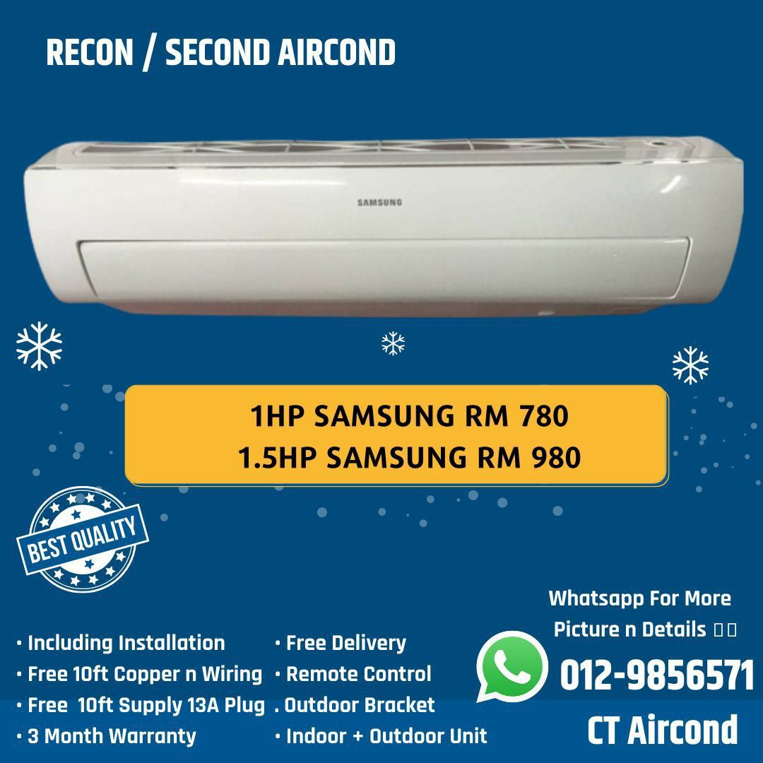 Samsung 1hp Aircond Ki-016, TV & Home Appliances, Air Conditioners ...