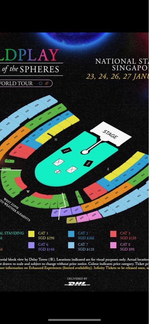 SELING Coldplay First Row Tickets, Tickets & Vouchers, Event Tickets on ...