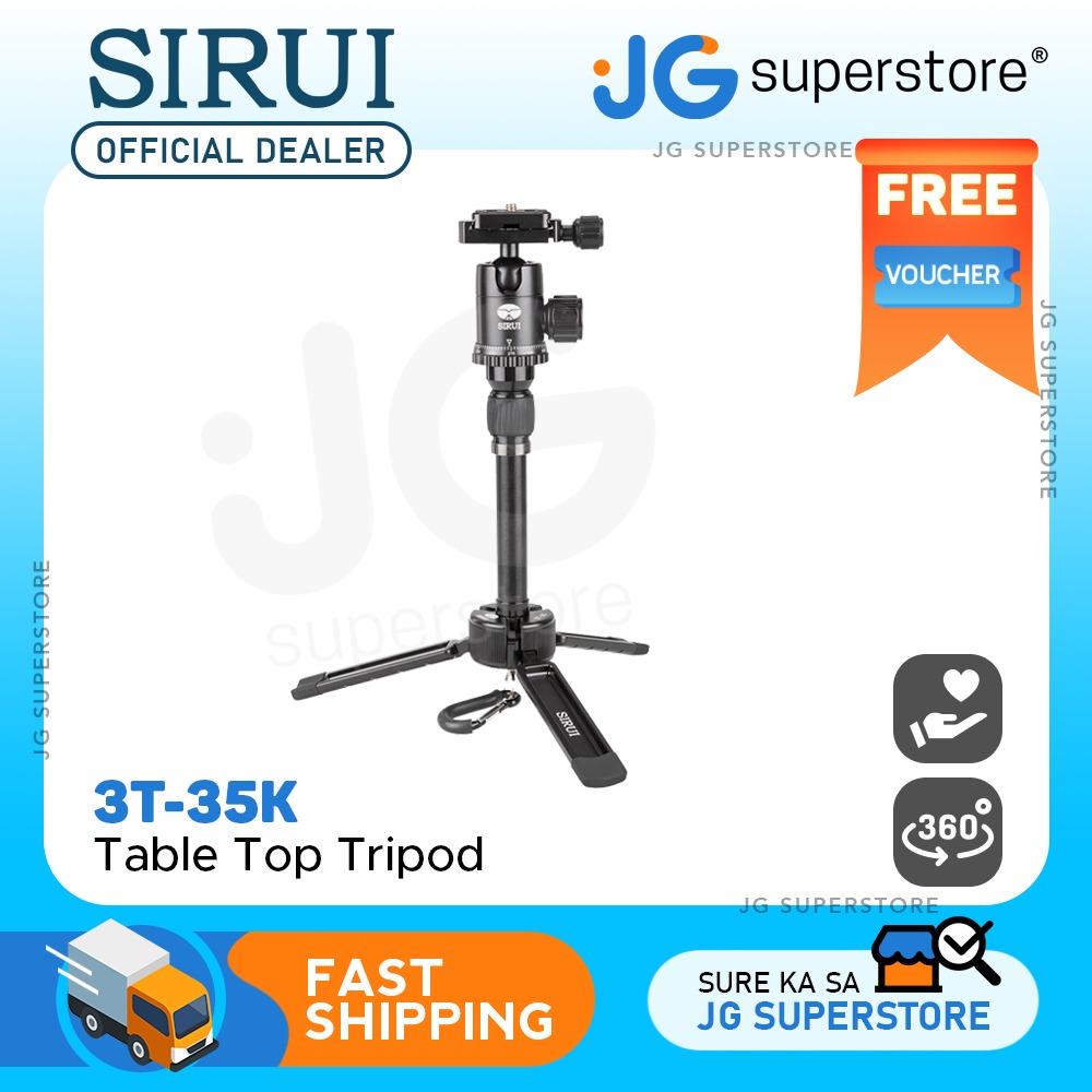 Sirui Aluminum Table Top Tripod with Extendable Center Column, Quick ...