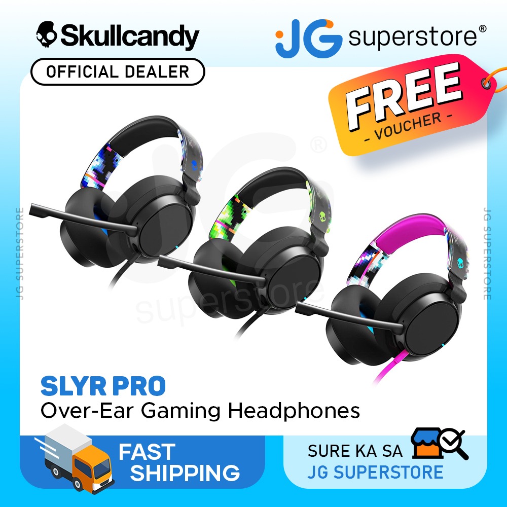 Skullcandy SLYR Pro Wired Over-Ear Multi-Platform Gaming Headset with ...