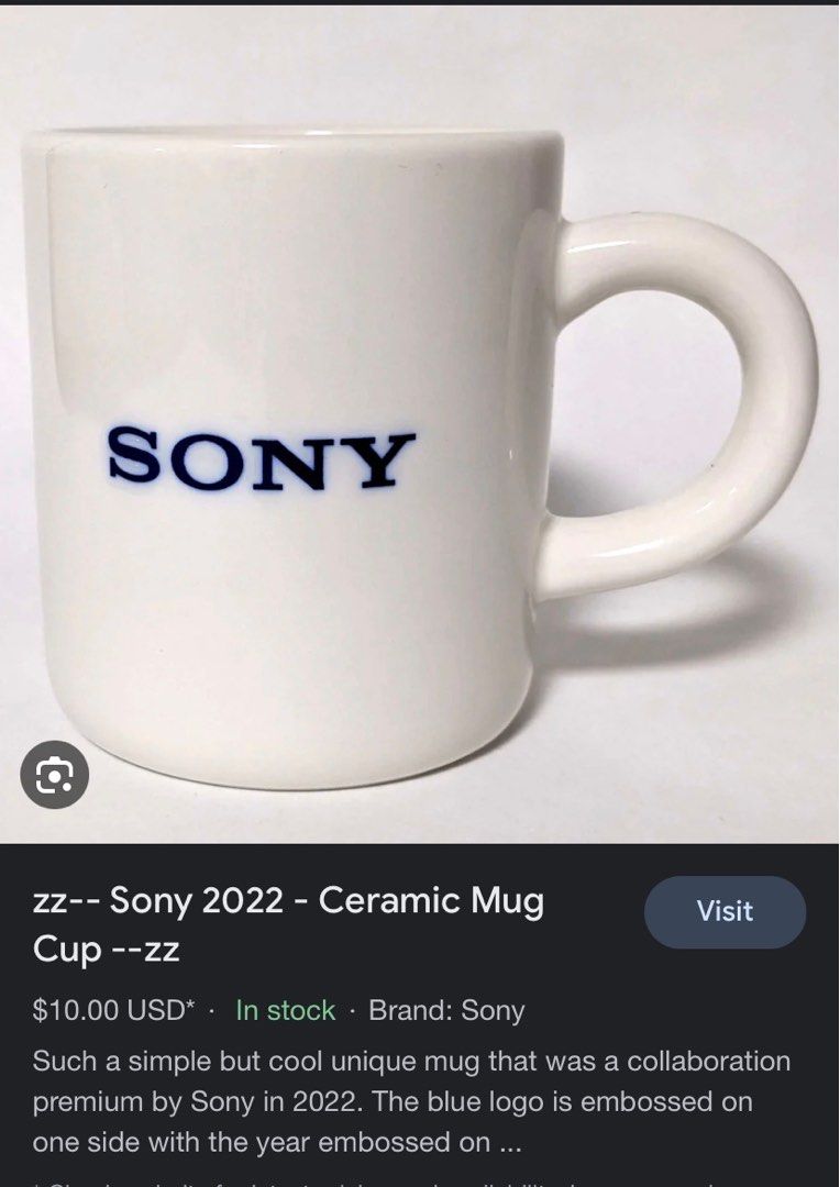 SONY 2022 COLLECTABLE MUG, Hobbies & Toys, Collectibles & Memorabilia ...
