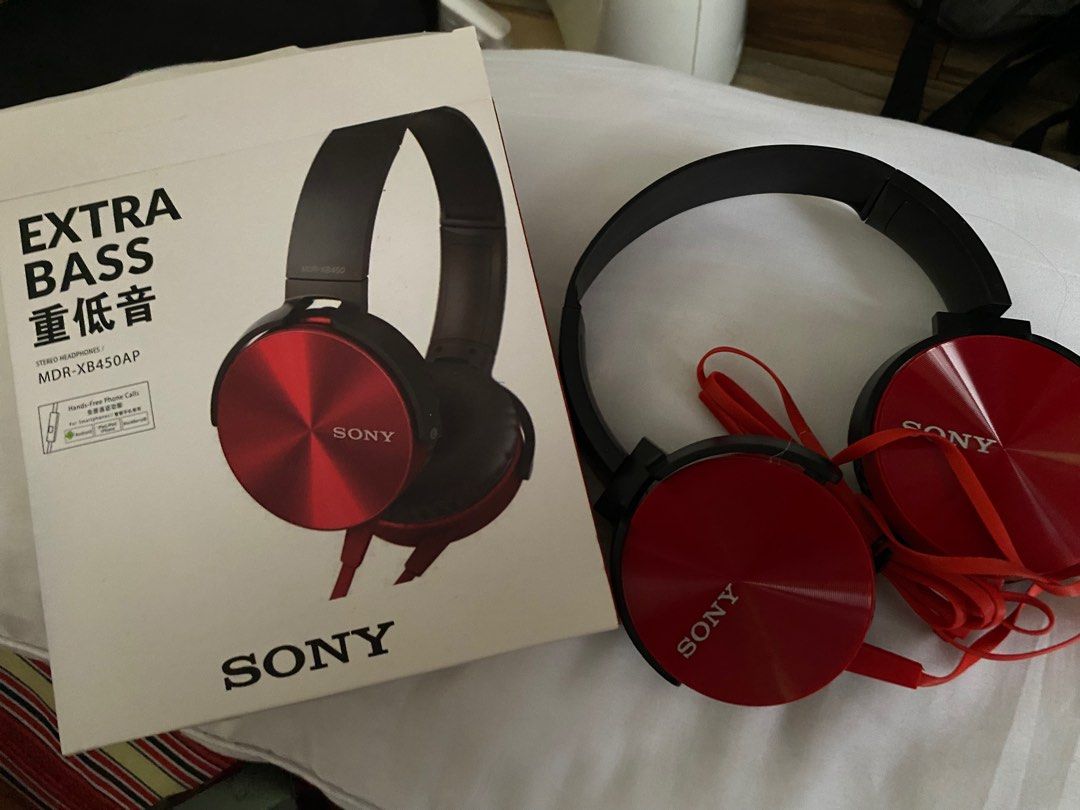 SONY Extra Bass Headphones with Microphone, Audio, Headphones ...