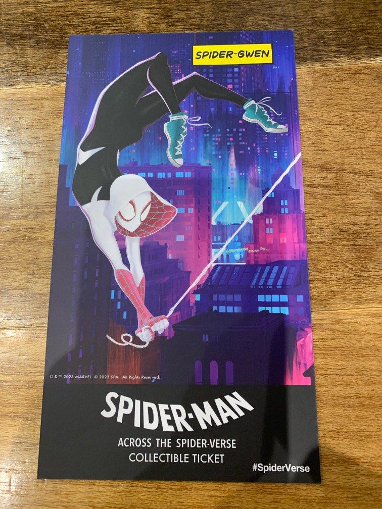 Spider-Man across the spiderverse double sided collectible ticket ...