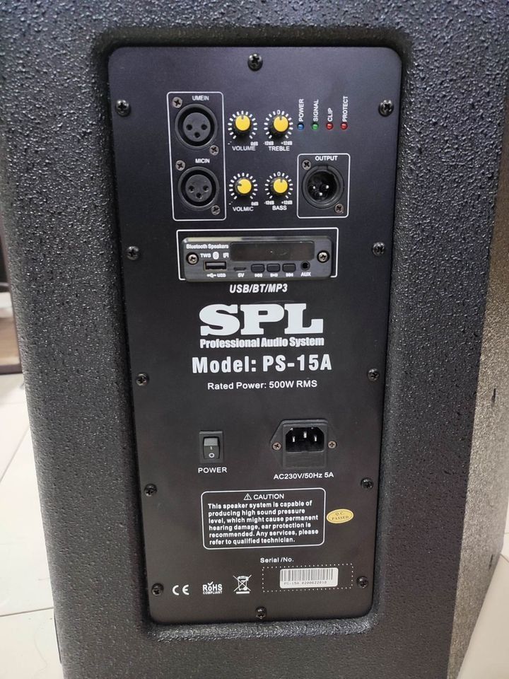 SPL TARKIN15A ctive 2-way 15'' Pa System 500rms/1200watts peak with ...