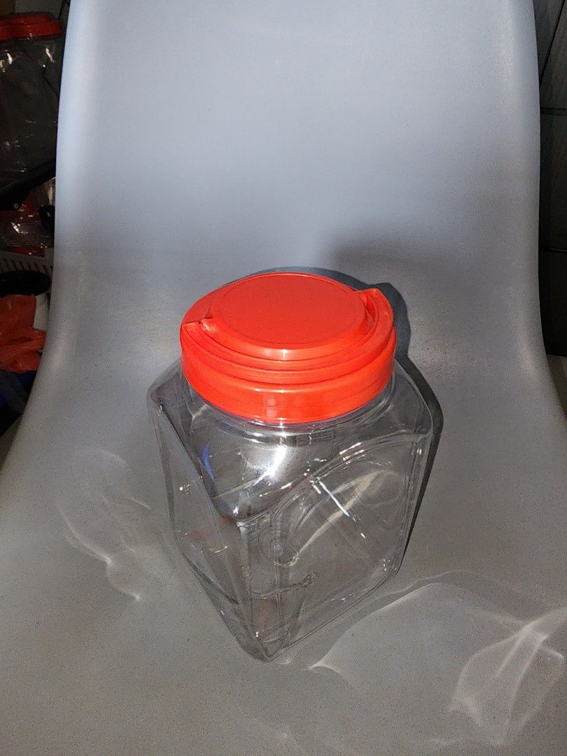 Square pet jar containers for goodies, Furniture & Home Living ...