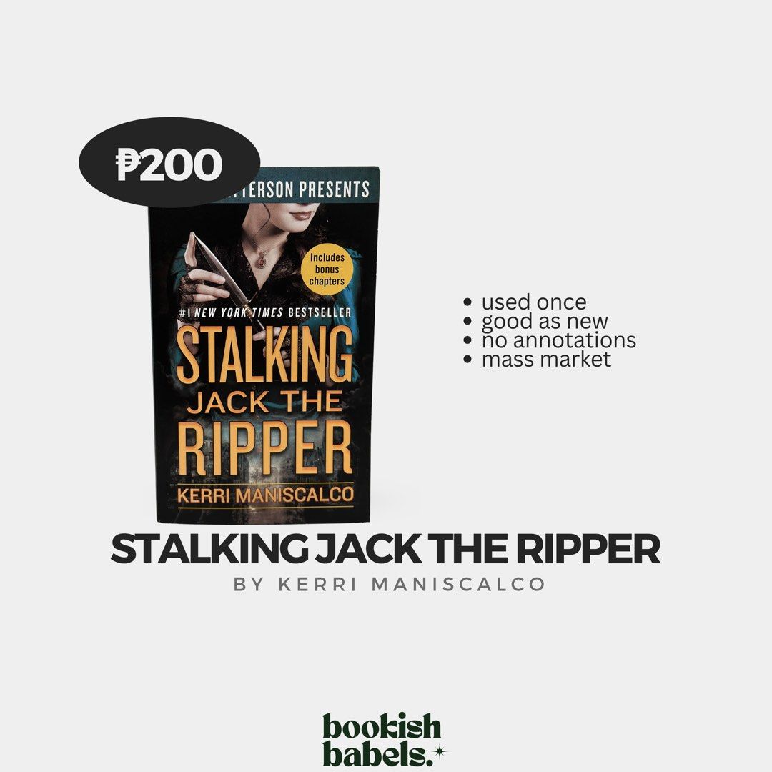 Stalking Jack The Ripper by Kerri Maniscalco on Carousell