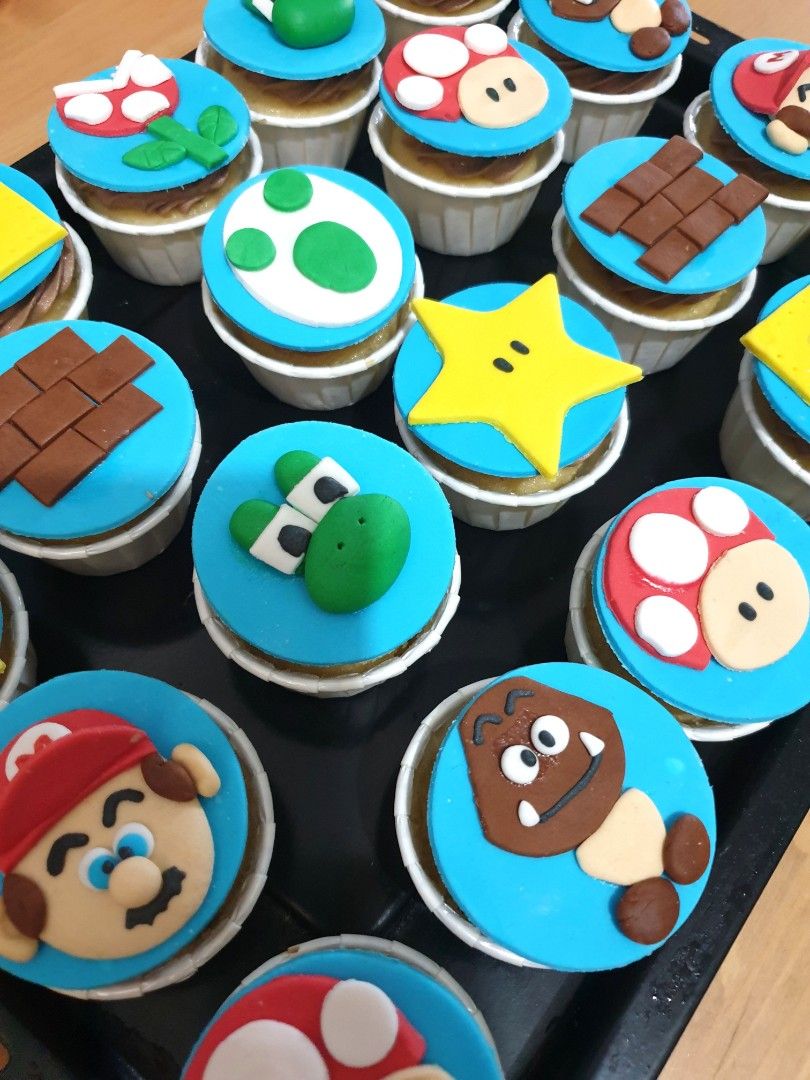 Super Mario Theme Cupcakes, Food & Drinks, Homemade Bakes on Carousell