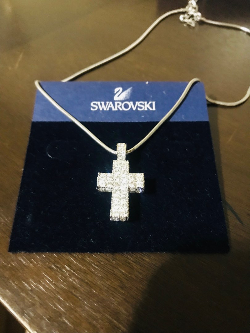 Swarovski Cross Pendant Necklace on Carousell