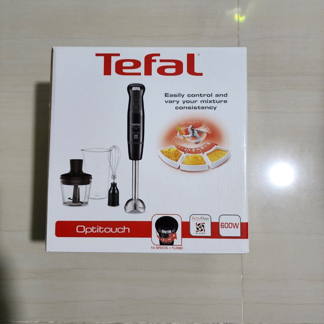 TEFAL HB8338 Hand Blender Optitouch 600W Black, TV & Home Appliances ...