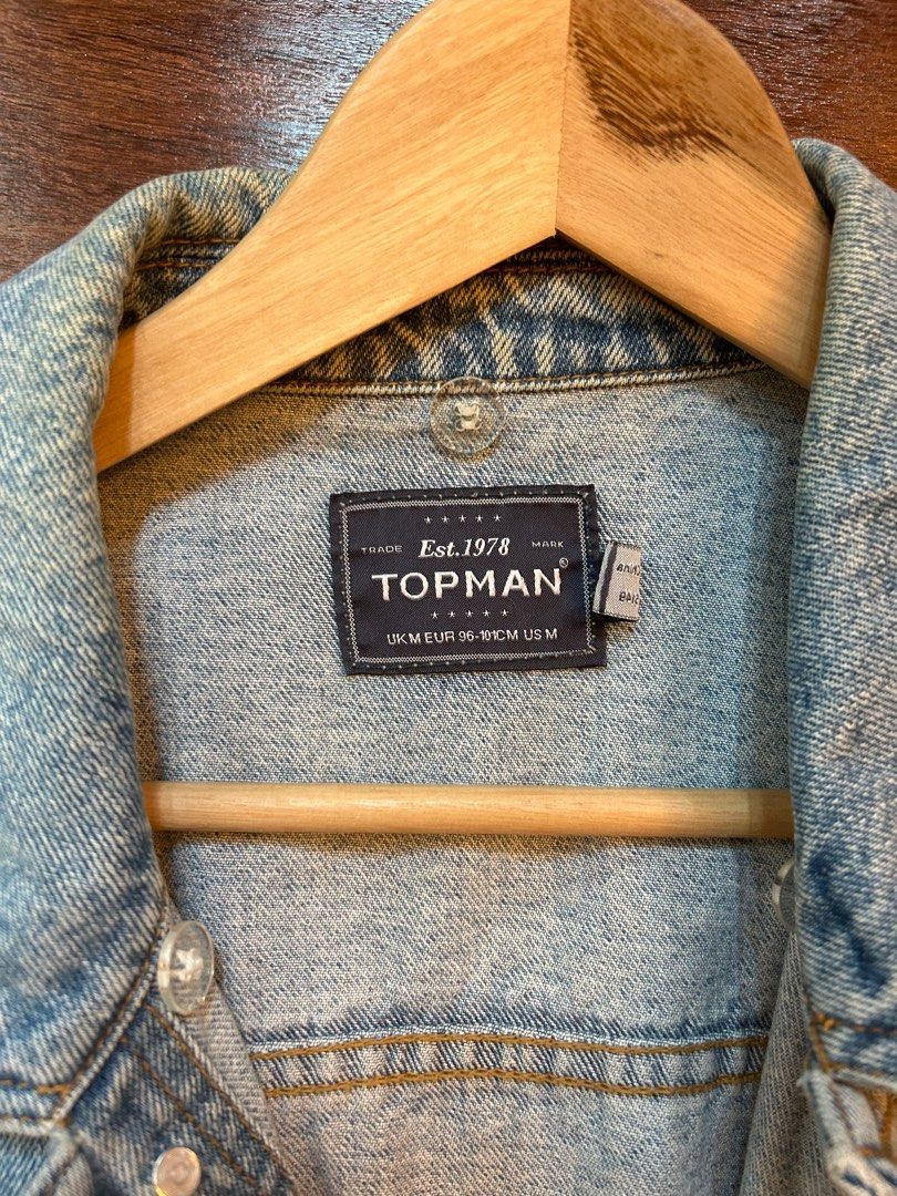 Topman Denim Jacket, Women's Fashion, Coats, Jackets and Outerwear on ...
