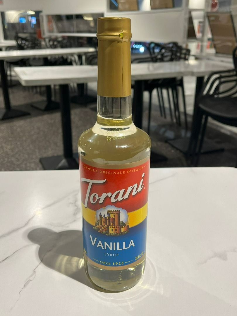 Torani Vanilla Syrup 750ml, Food & Drinks, Other Food & Drinks on Carousell