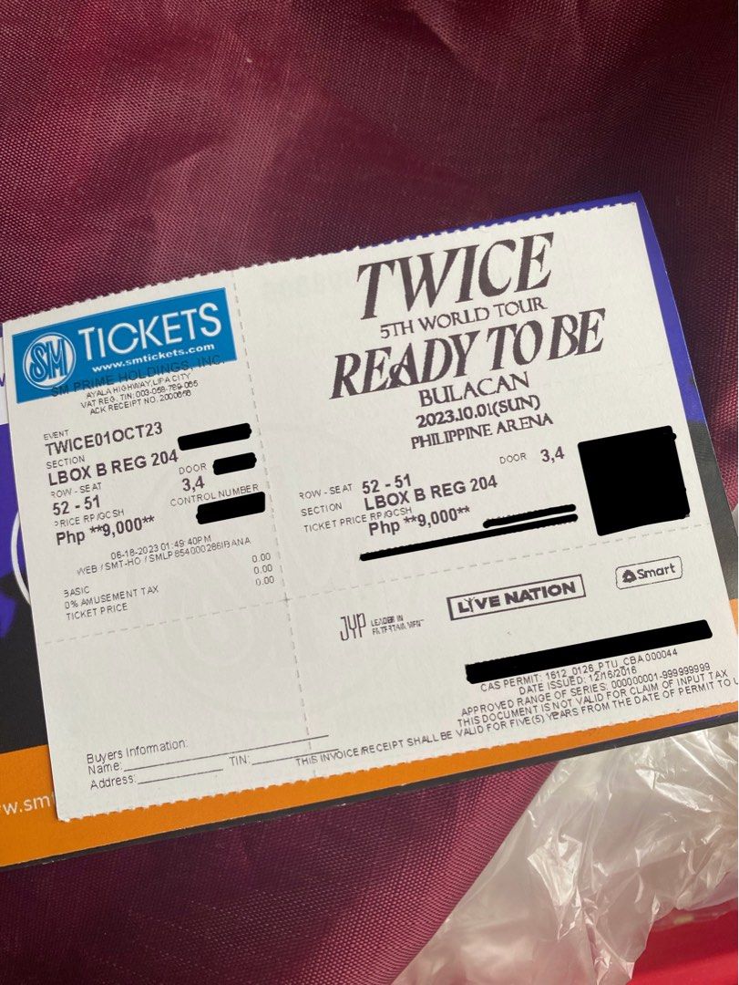 TWICE DAY 2 LBB REG 204, Tickets & Vouchers, Event Tickets on Carousell