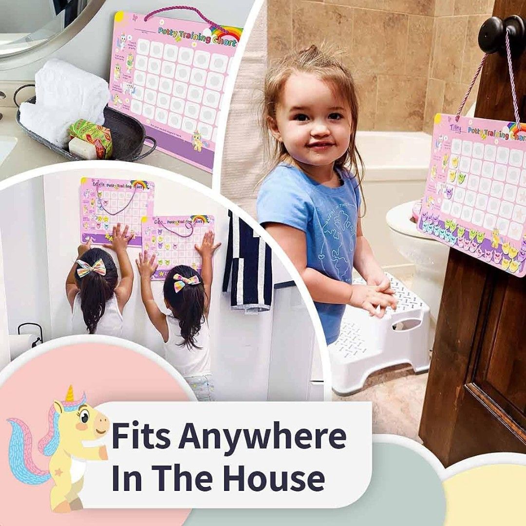 Unicorn Potty Training Chart & 35 Magnetic Stickers - Potty Chart ...