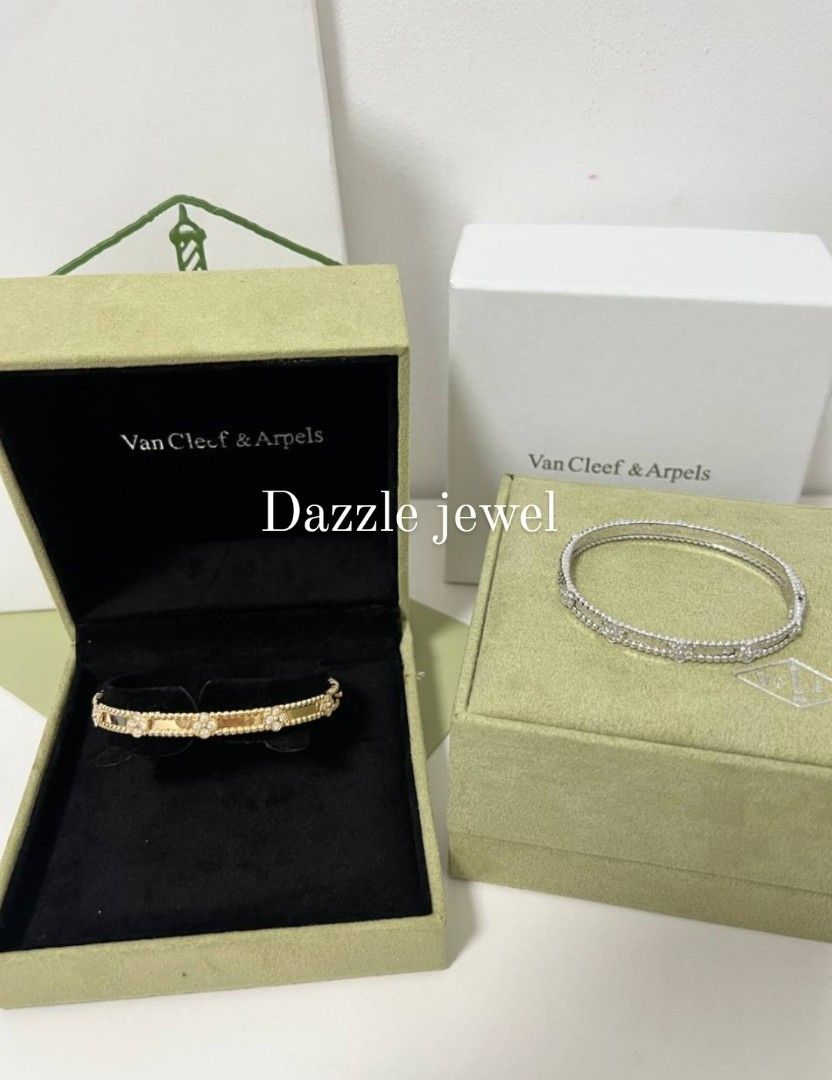 Vca sweet perlee clover bangle - 18k solid gold custom, Women's Fashion ...