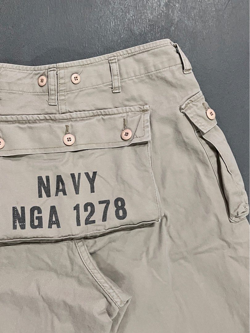 VINTAGE NAVY MONKEY PANTS, Men's Fashion, Bottoms, Jeans on Carousell