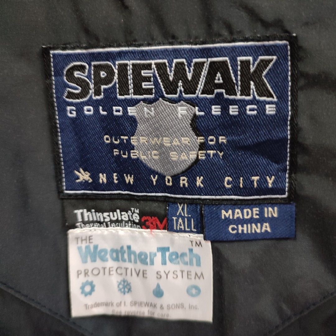 VINTAGE SPIEWAK NYPD BOMBER JACKET WITH PATCHERS AND APPROVAL WASH TAG ...