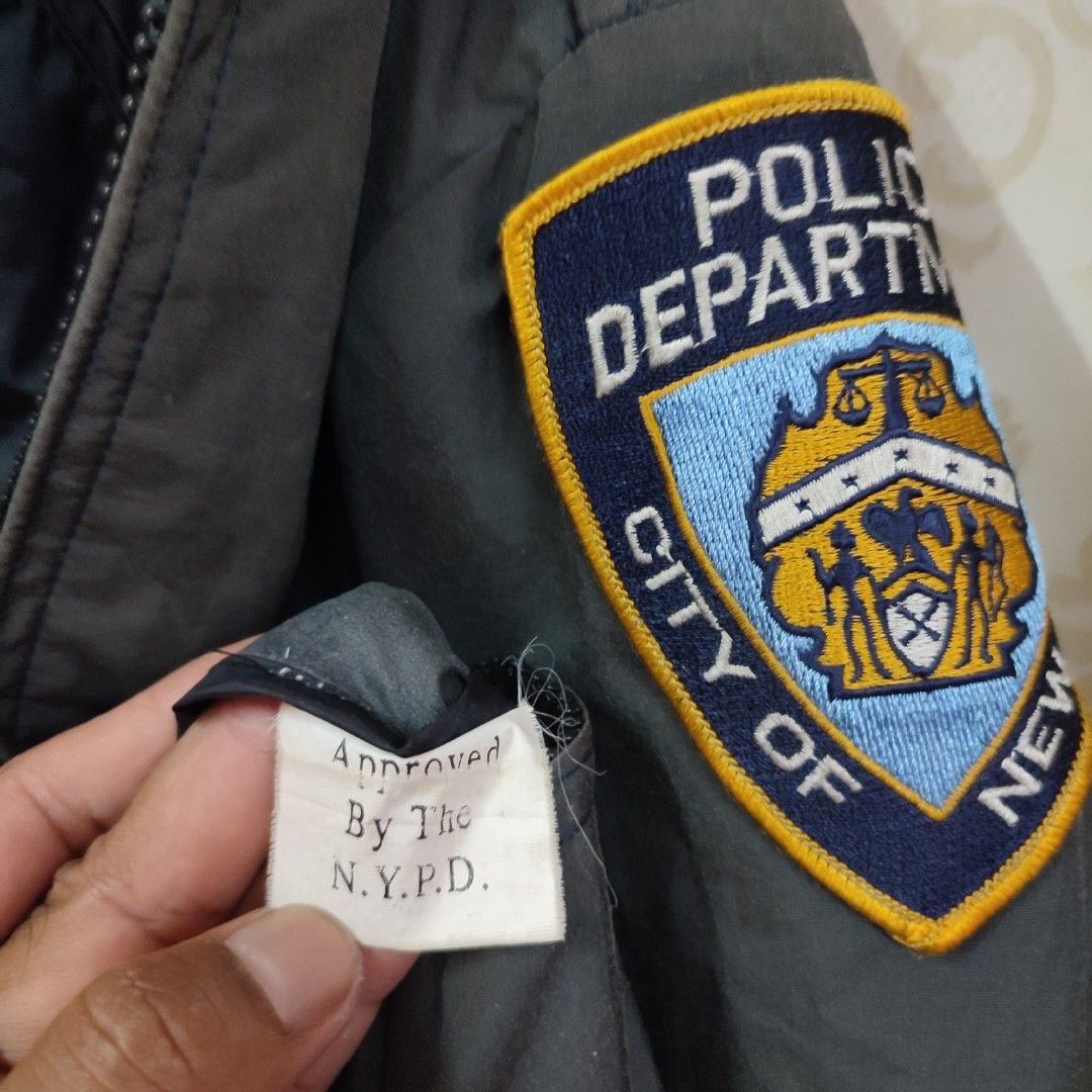 VINTAGE SPIEWAK NYPD BOMBER JACKET WITH PATCHERS AND APPROVAL WASH TAG ...