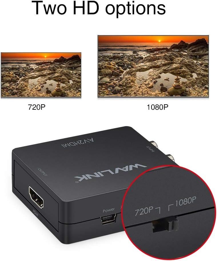 WAVLINK RCA to HDMI Converter, 1080p 3RCA to HDMI CVBS AV Composite ...