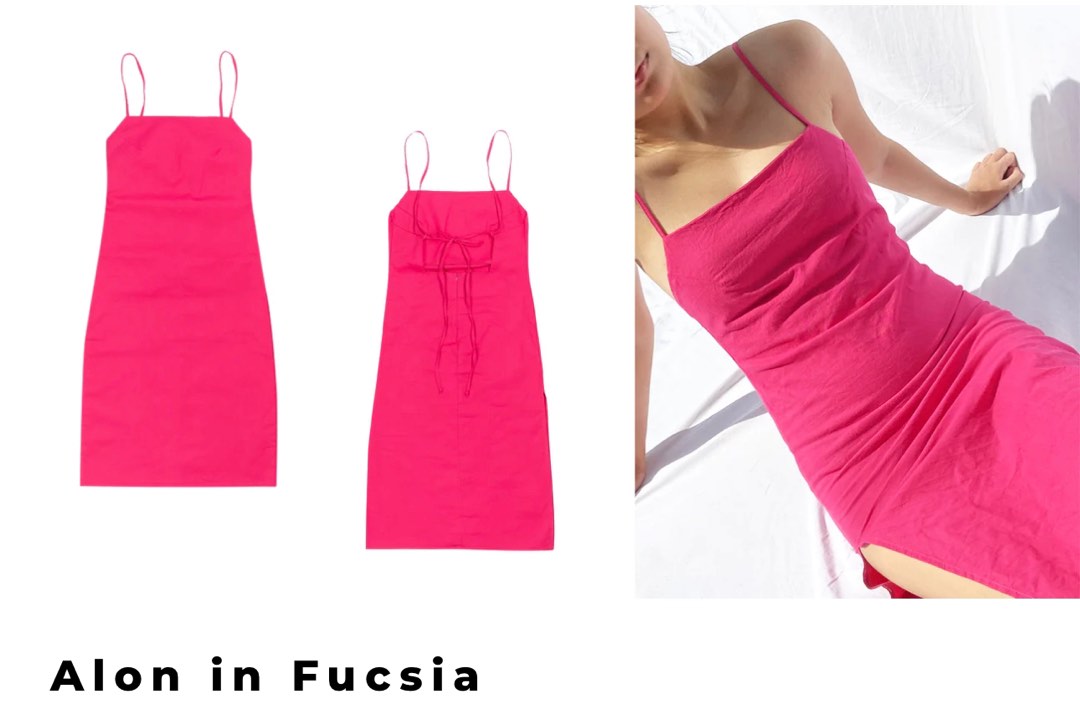 Wear Vida | Alon linen dress in fucsia, Women's Fashion, Dresses & Sets ...