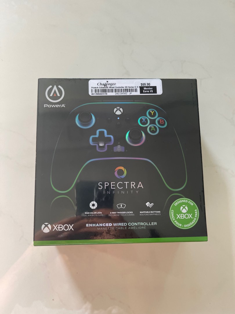 Xbox wired controller (PowerA Spectra), Video Gaming, Gaming ...