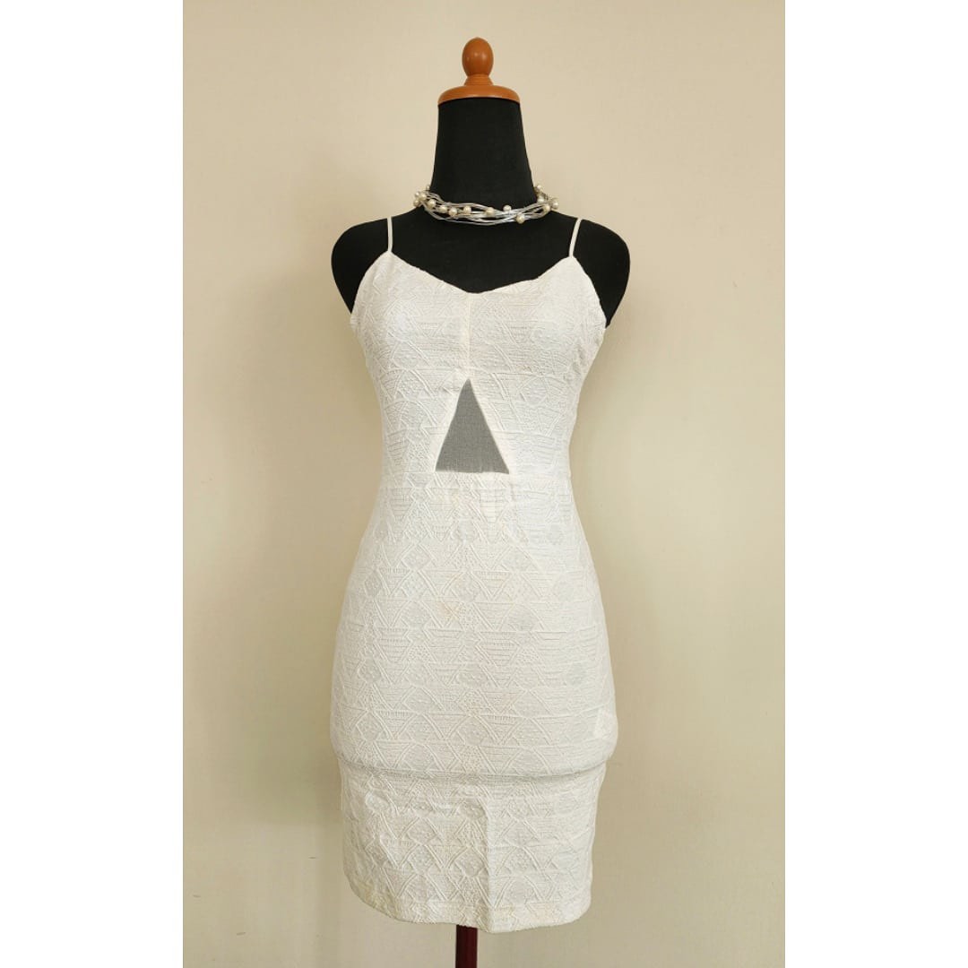 YD-2301) ZARA TRF Tank Top Mini Dress - White, Fesyen Wanita, Pakaian ...