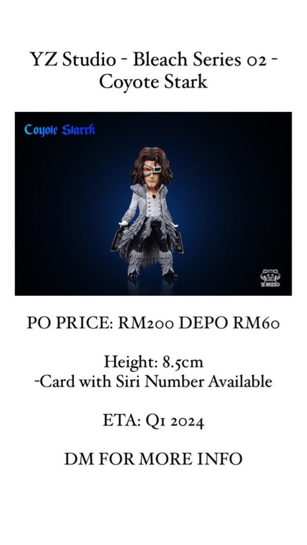 YZ Studio - Bleach - Coyote Stark, Hobbies & Toys, Toys & Games on Carousell