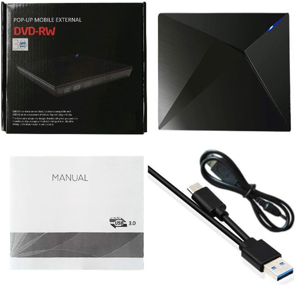 1054) HIOD OPTICAL DRIVE EXTERNAL CD/DVD DRIVE +/-RW TYPE-C/USB 3.0 ...