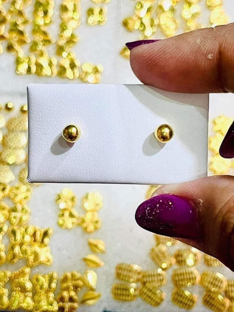 18K De Roscas or Screw Type Earrings 1, Women's Fashion, Jewelry ...