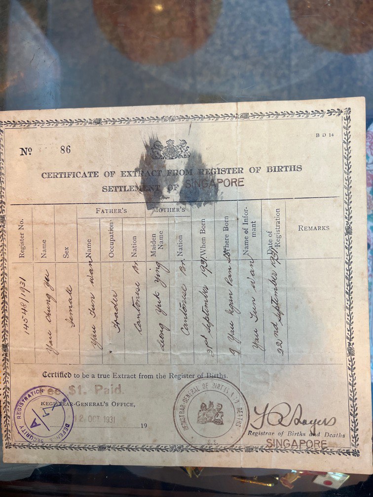 1930s - Certificate of Extract from Register of Births, Hobbies & Toys ...