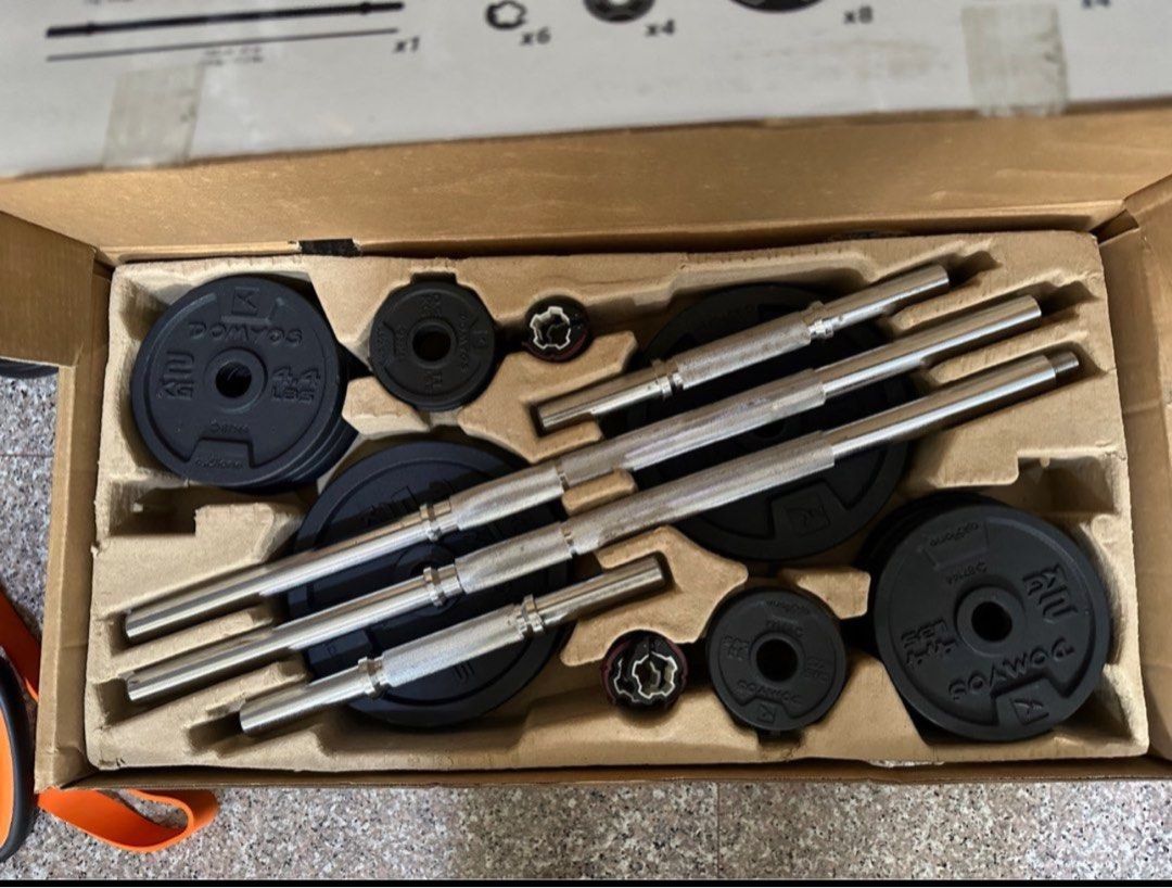 50kg Weight Set, Sports Equipment, Exercise & Fitness, Weights ...