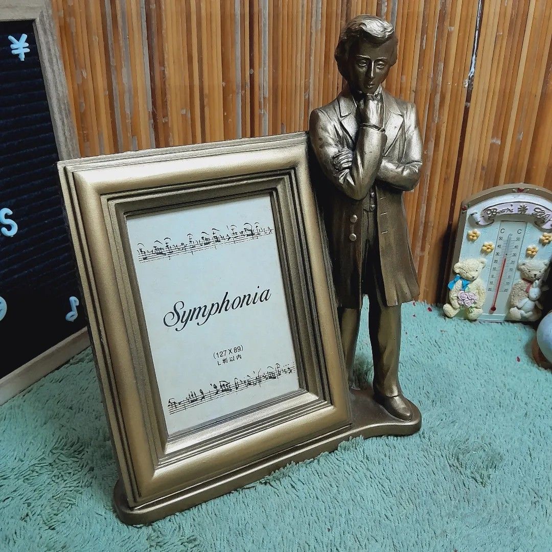 Antique F. Chopin Statue with Picture Frame, Furniture & Home Living ...