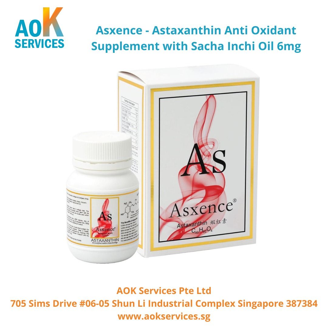 Asxence - Astaxanthin Anti Oxidant Supplement with Sacha Inchi Oil 60 ...