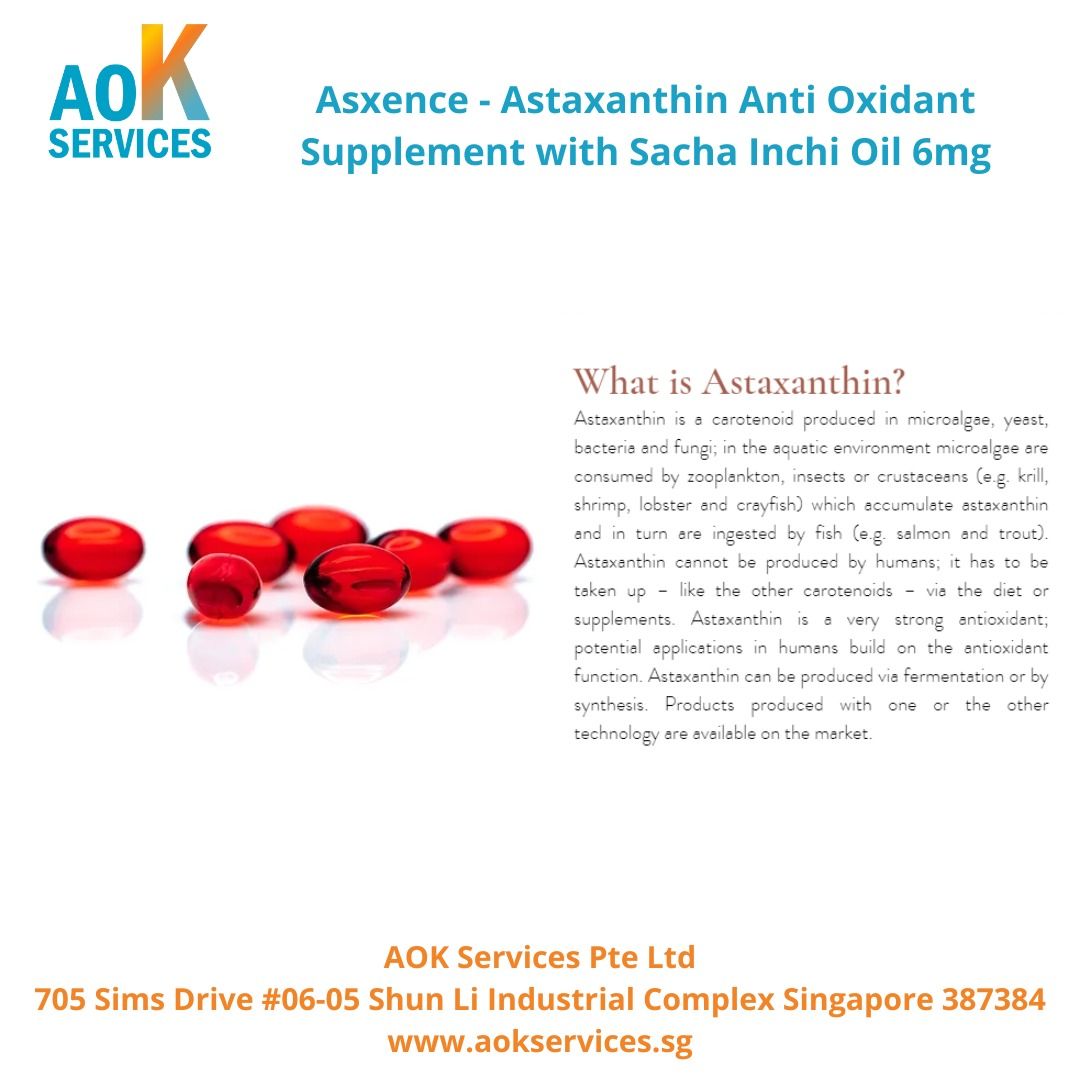 Asxence - Astaxanthin Anti Oxidant Supplement with Sacha Inchi Oil 60 ...