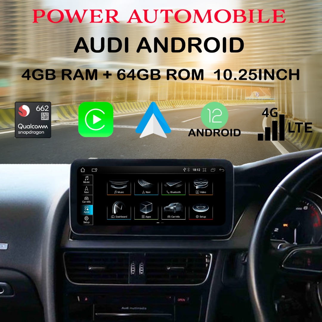 AUDI A4 S4 RS4 A5 S5 RS5 Q5 ANDROID PLAYER HEADUNIT SNAPDRAGON 662 8 CORE 4GB RAM+64G ROM 10.25 ...