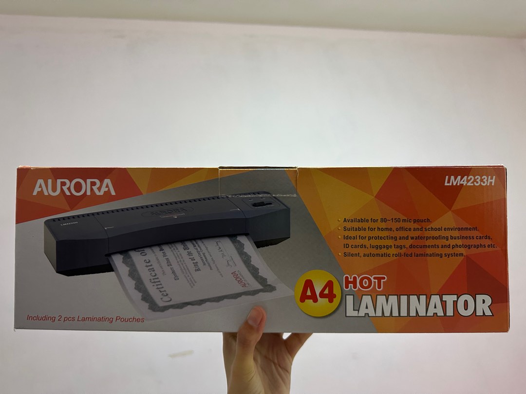 (Free accessories) Aurora A4 Laminator, Hobbies & Toys, Stationery & Craft, Stationery & School ...