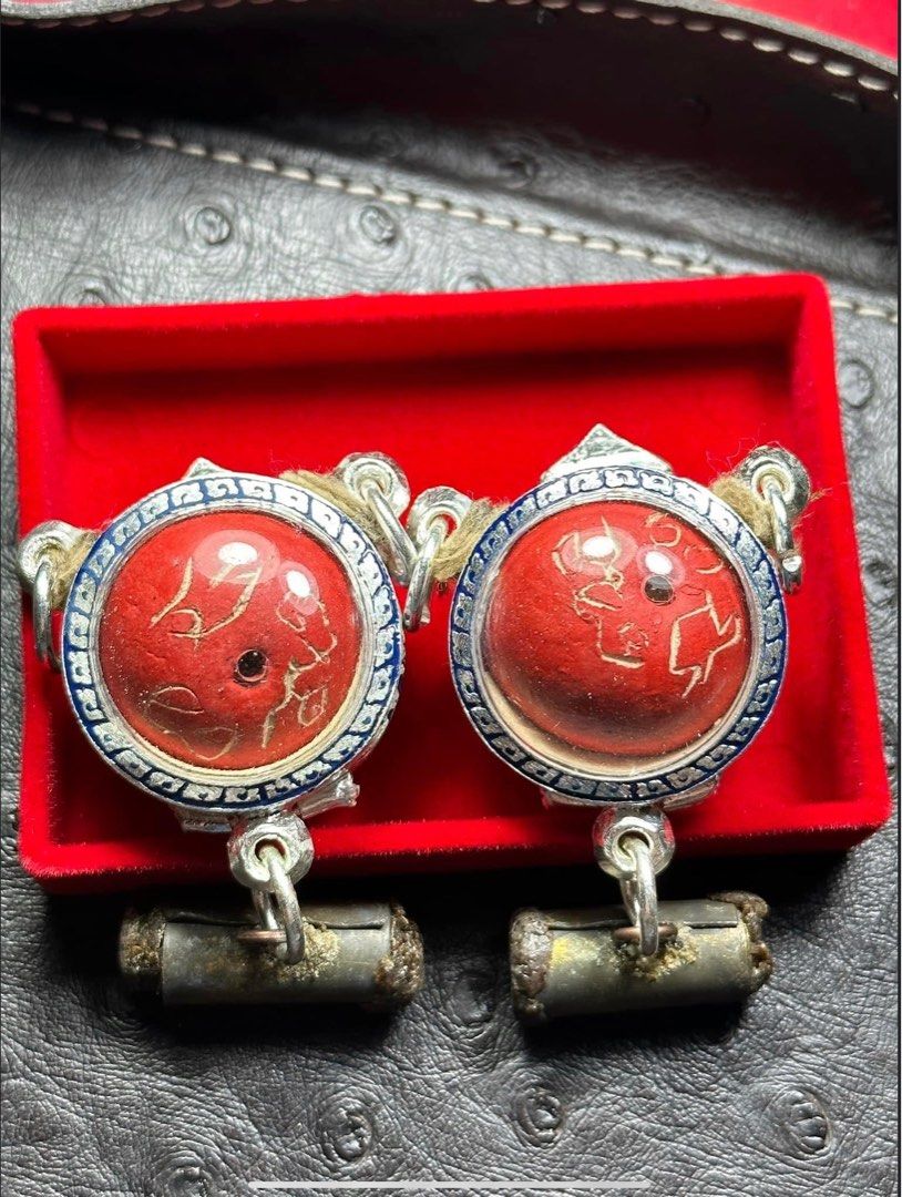 Authentic Loop Om Ma Sep Nang with Hand Written Takrud with Special Maha Seneh Powder Made by ...