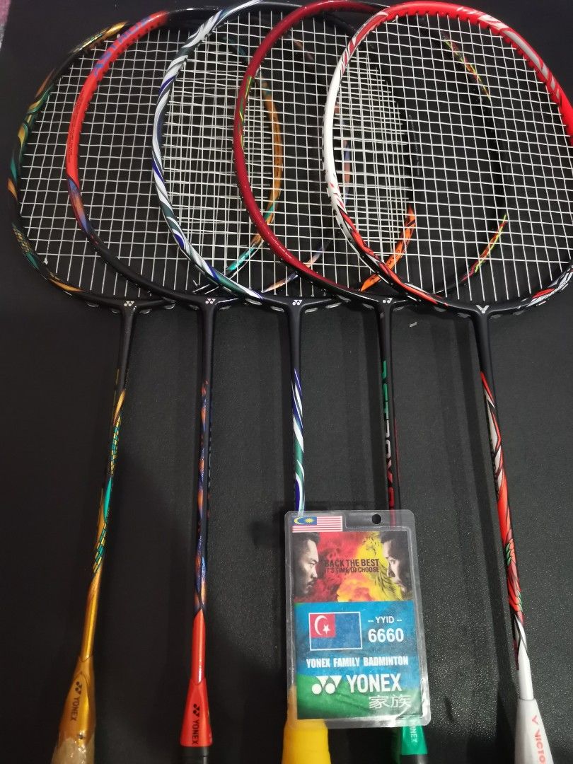 Badminton yonex lining Victor, Sports Equipment, Sports & Games, Racket ...