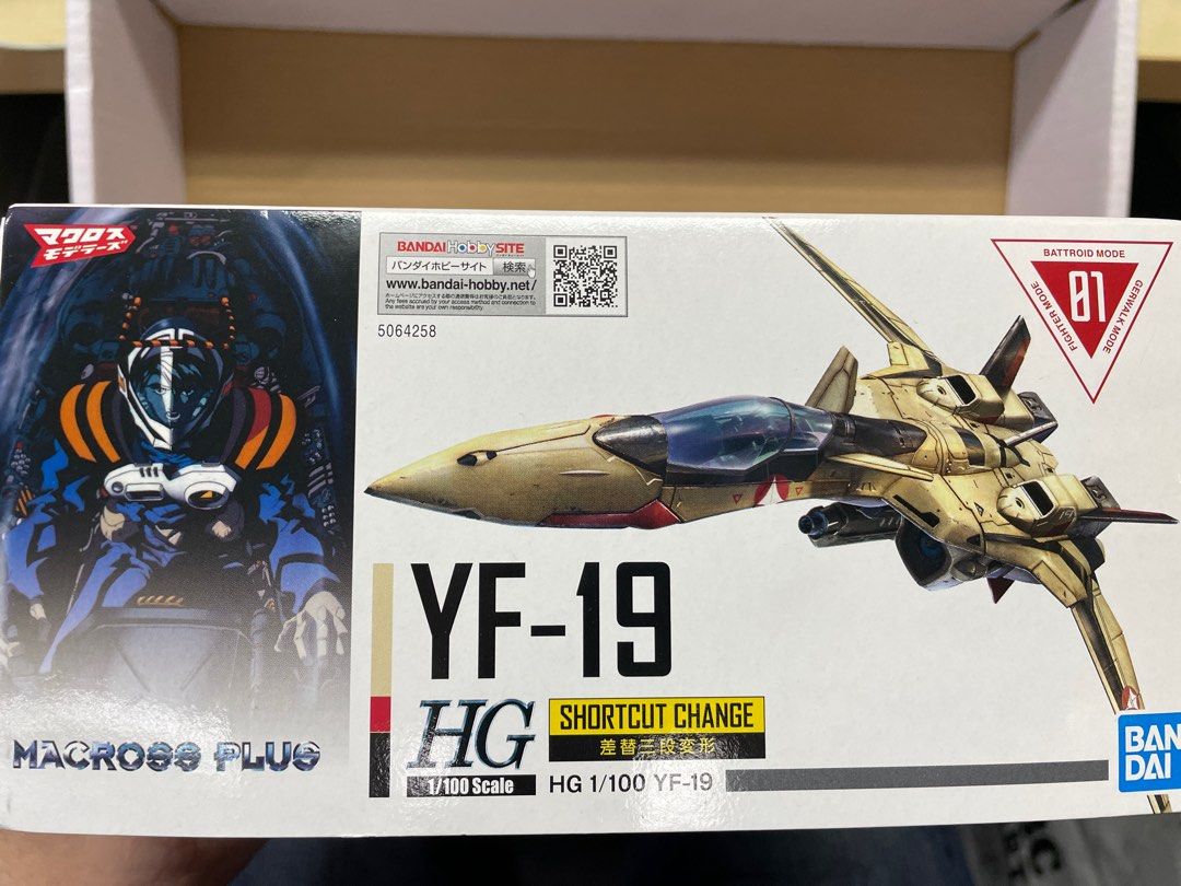 Bandai Namco Macross Plus YF-19 1/100 HG Color coded Plastic Model, Hobbies & Toys, Toys & Games ...