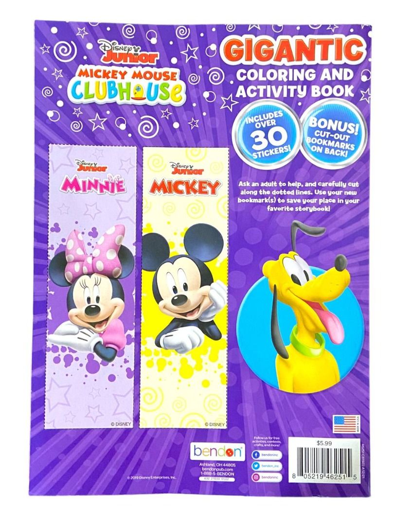 Bendon Disney Mickey Mouse & Minnie Mouse 192-Page Coloring and ...