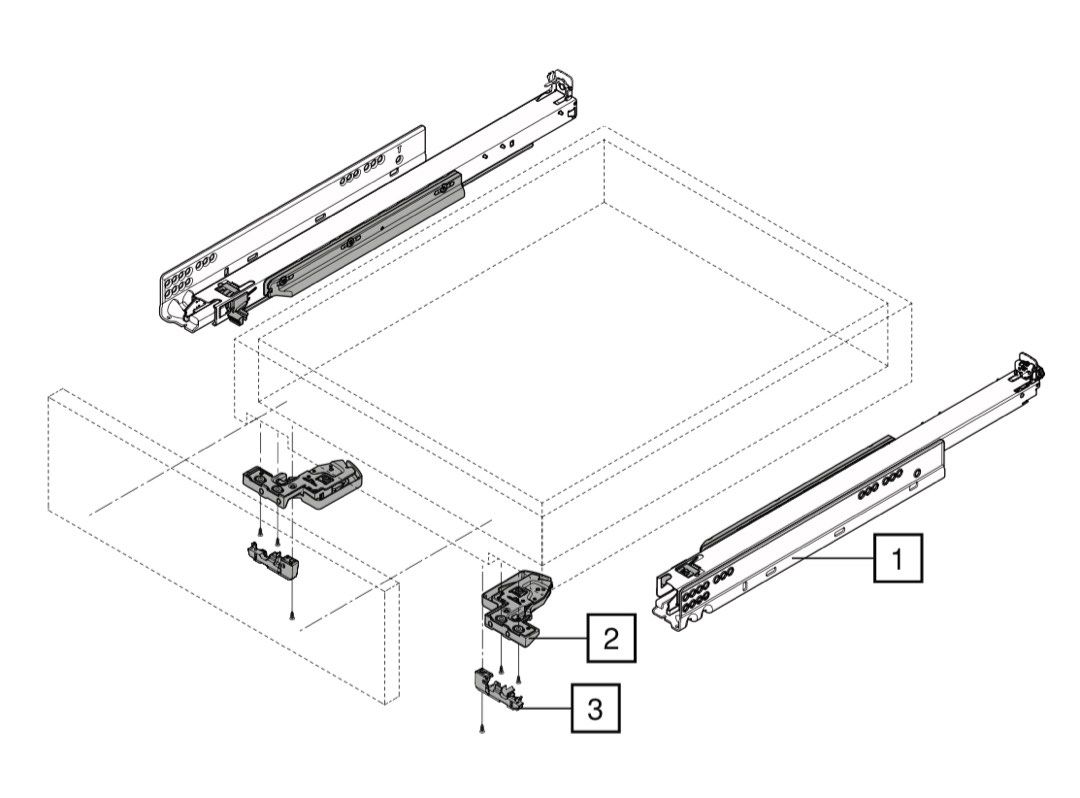 Blum Movento Undermount Drawer Tracks heavy duty be wood drawers ...