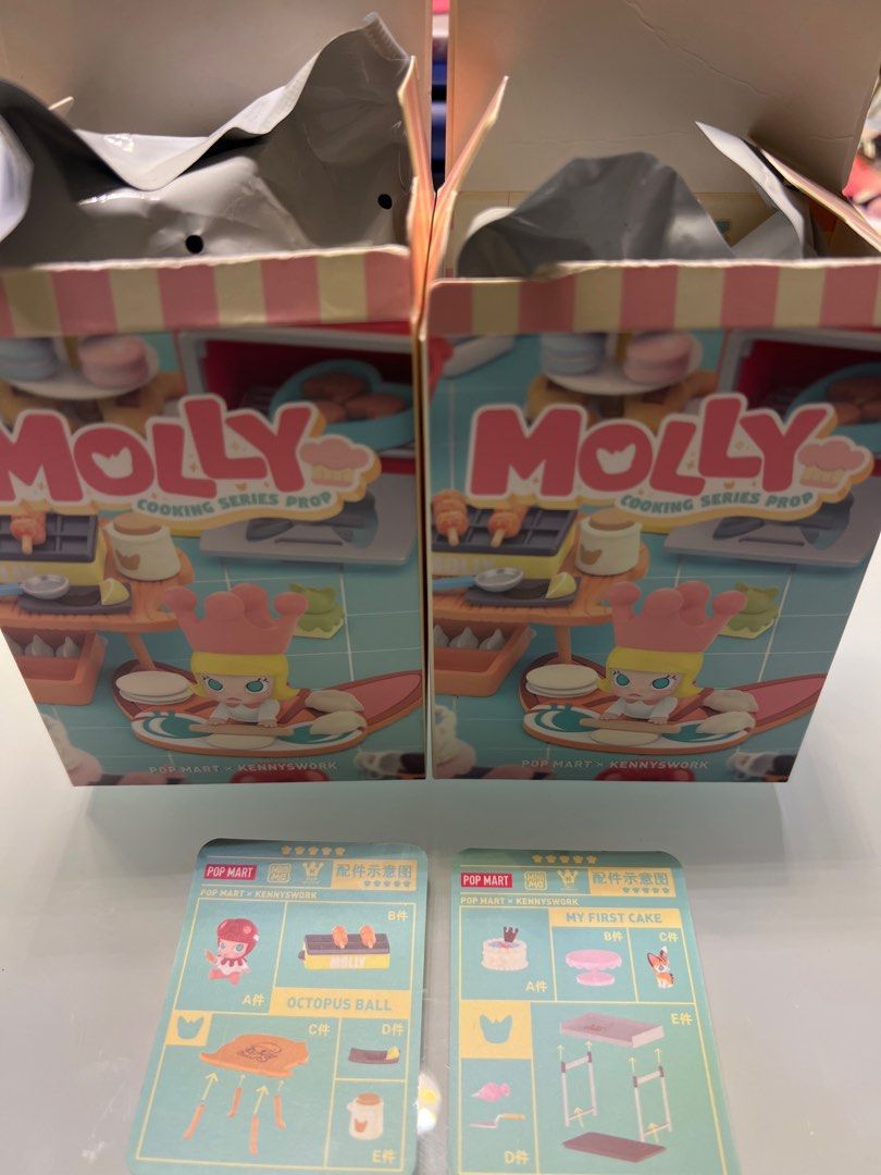 BNIF Popmart Molly Cooking Series Prop - Set of 2, Hobbies & Toys, Toys ...